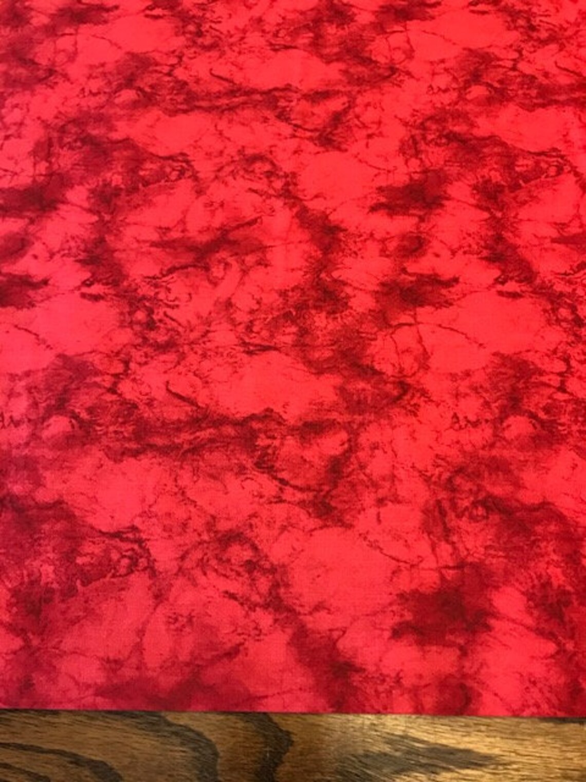Fabric by the YARD RED MARBLE New - Etsy