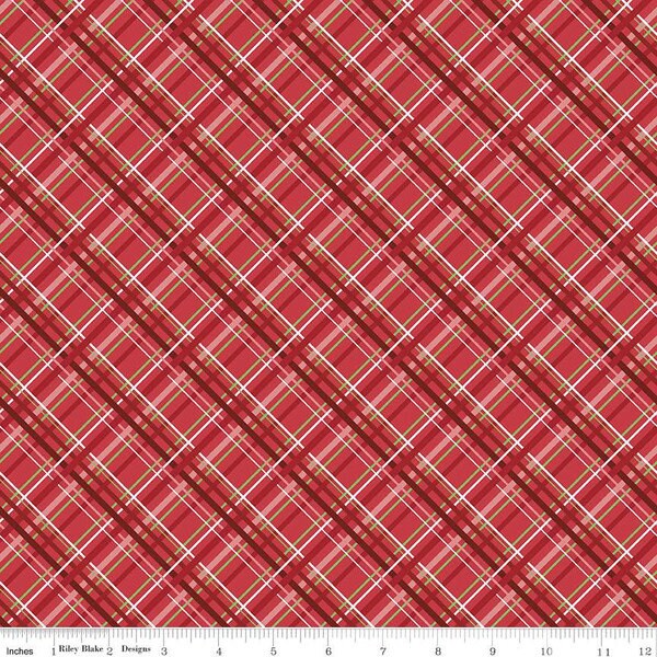Red Plaid Fabric - Etsy
