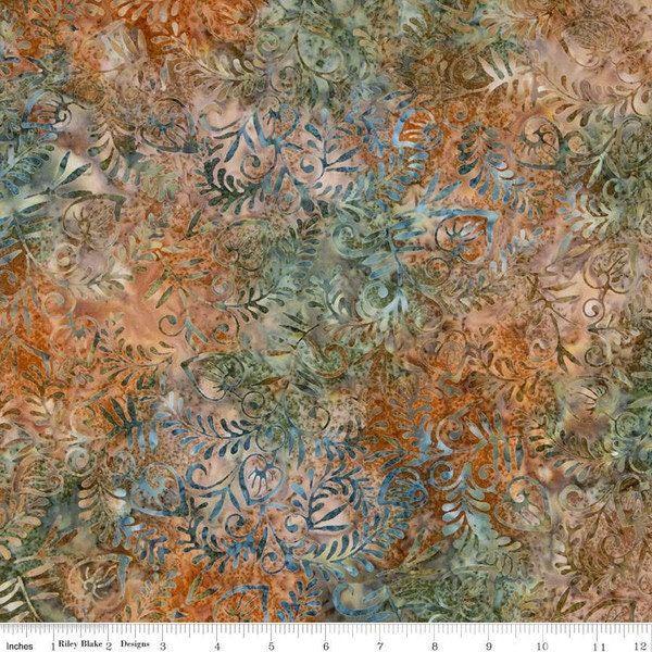 Green Batik Fabric - Etsy