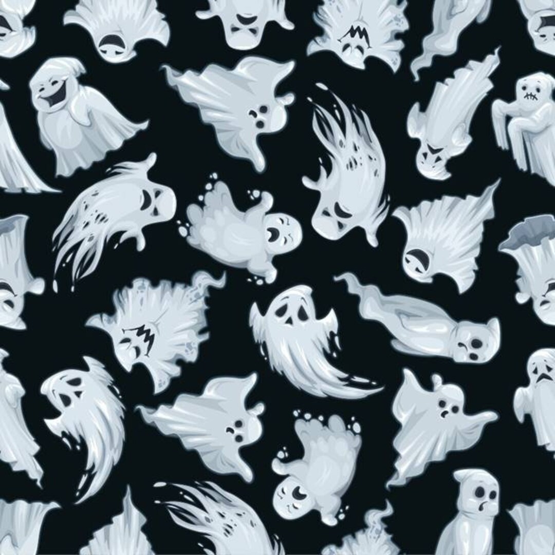 Fabric EERIE GHOSTS New - Etsy