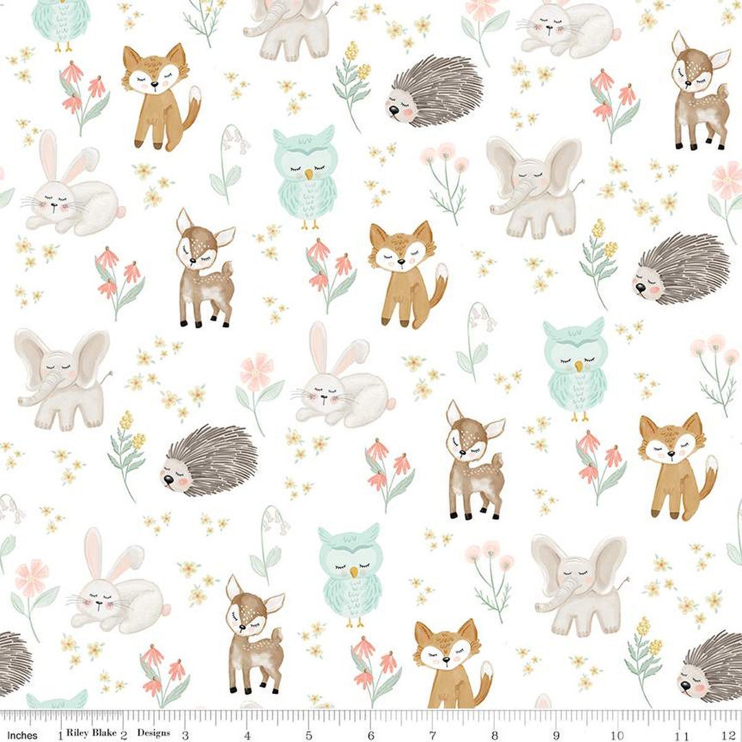Flannel Fabric **IT'S A GIRL** Premium Cotton Flannel - Animals ...