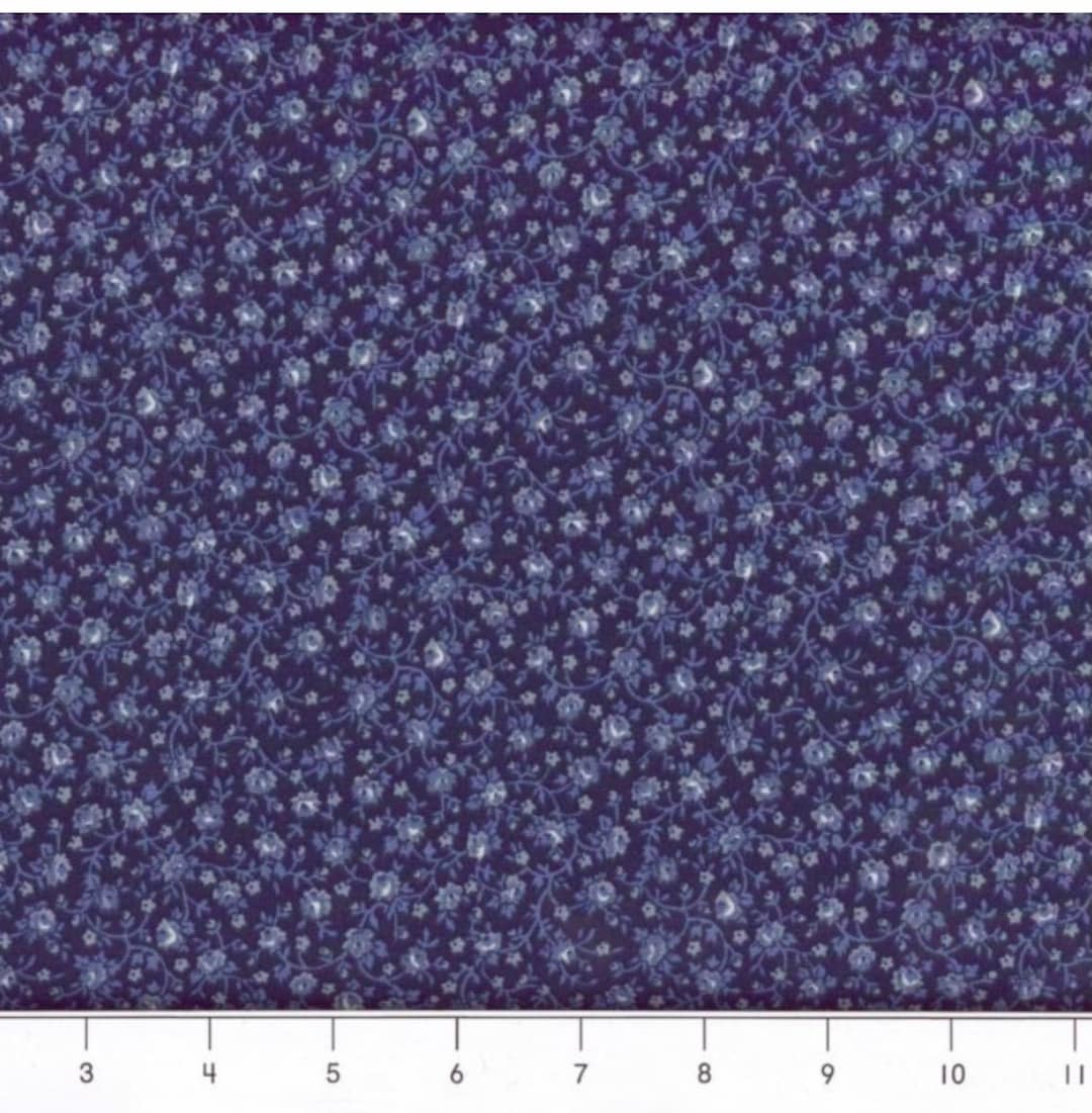 Fabric - BLUE Tiny Calico - NEW!!! - Etsy