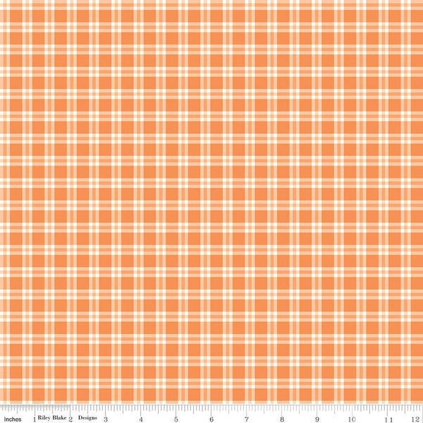 Orange Plaid Fabric - Etsy