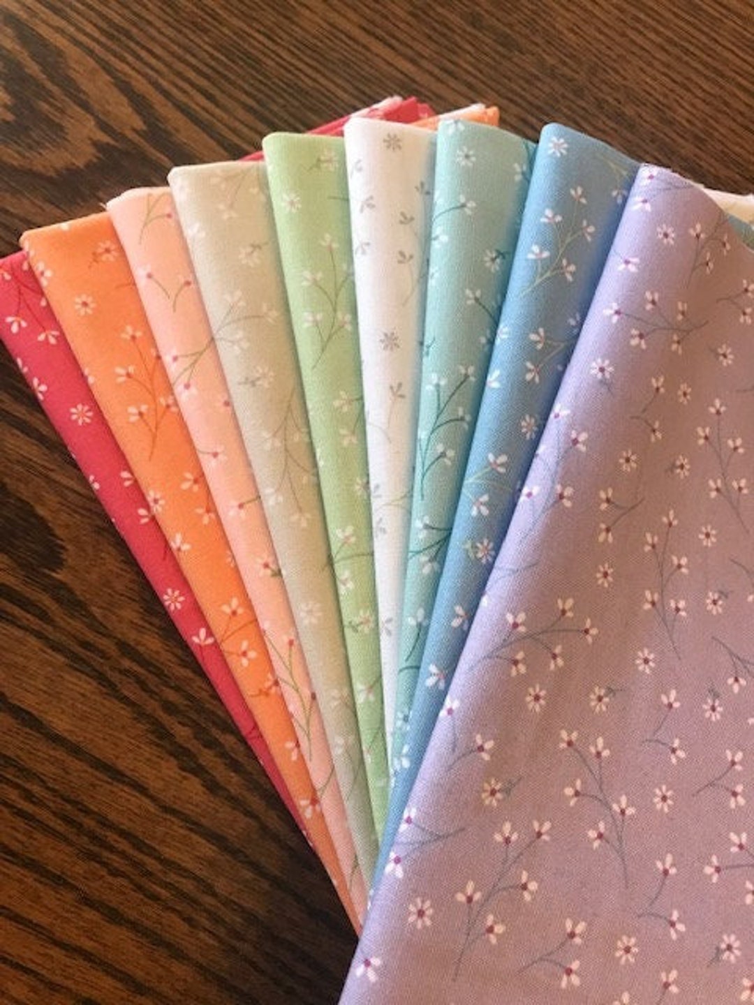 Fabric "pretty PETALS 9 Colors" Bundle! New! Maywood Studios!! 100% ...