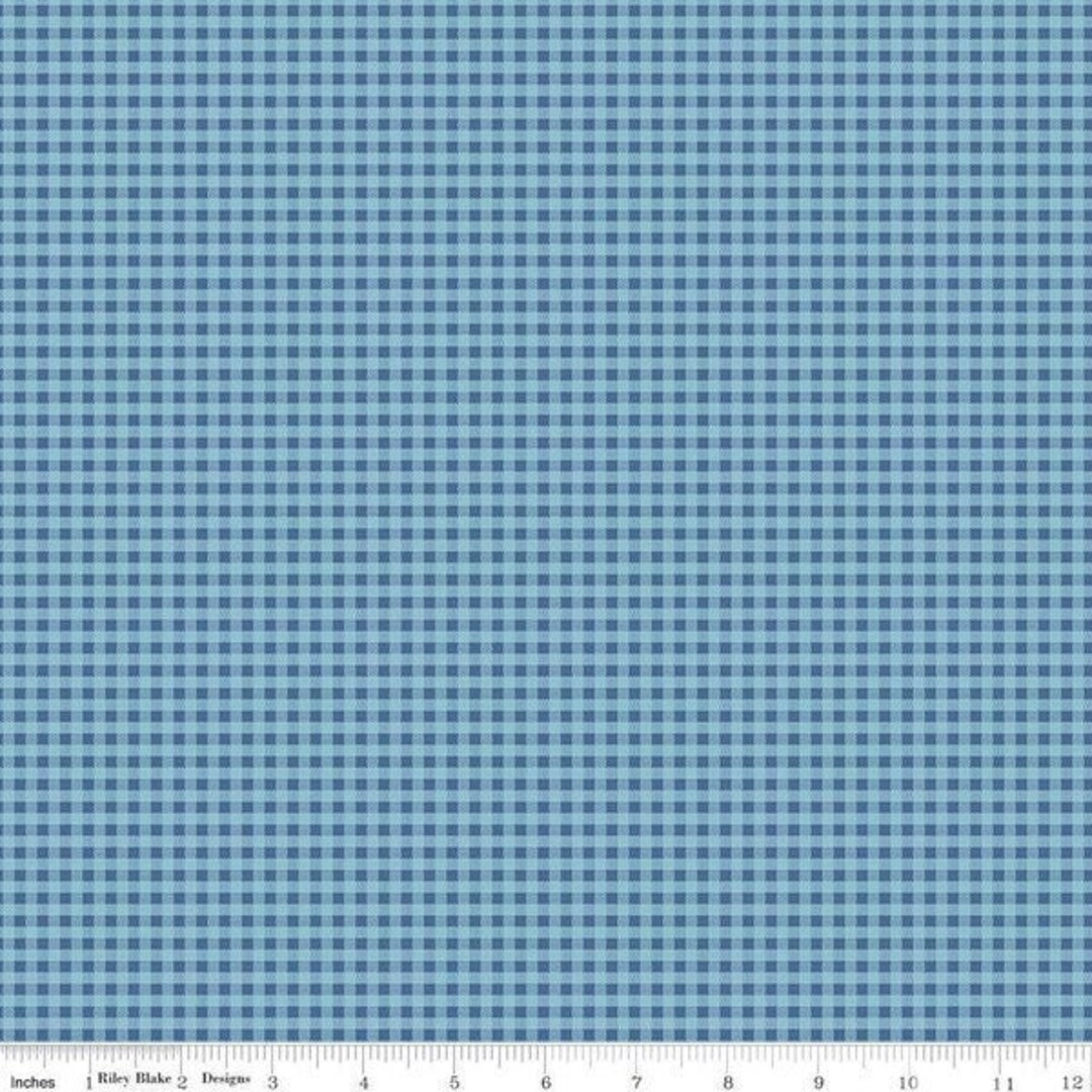 Fabric "prairie" DENIM Check 12308 Denim (homespun Look A Like) Premium ...