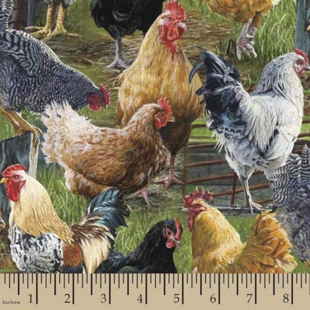 Fabric by the Yard - Hens All Over!! New!! Back in Stock !!!!! - Etsy