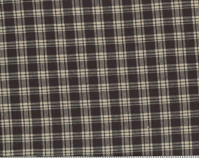 Fabric HOMESPUN *BLACK & ECRU* # 93 Plaid - New!! 100% Cotton Homespun ...