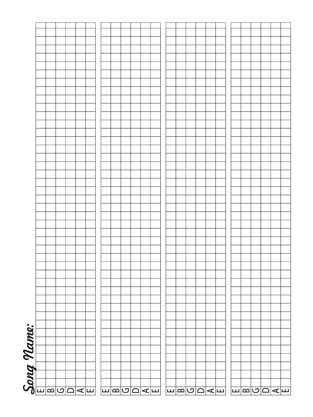 Supernote or Remarkable Guitar Tab Template - Etsy