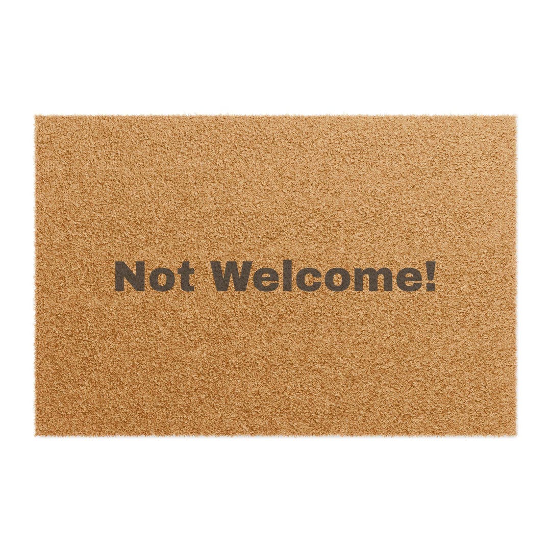 Not Welcome Doormat - Etsy