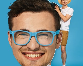 Big Heads Cutouts 12x18 Inch Big Head on a Stick Face Cutout for ...