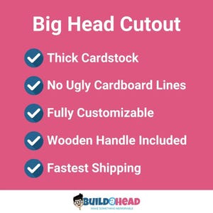 Big Heads Cutouts 12x18 Inch | Big Head on a Stick | Face Cutout for ...