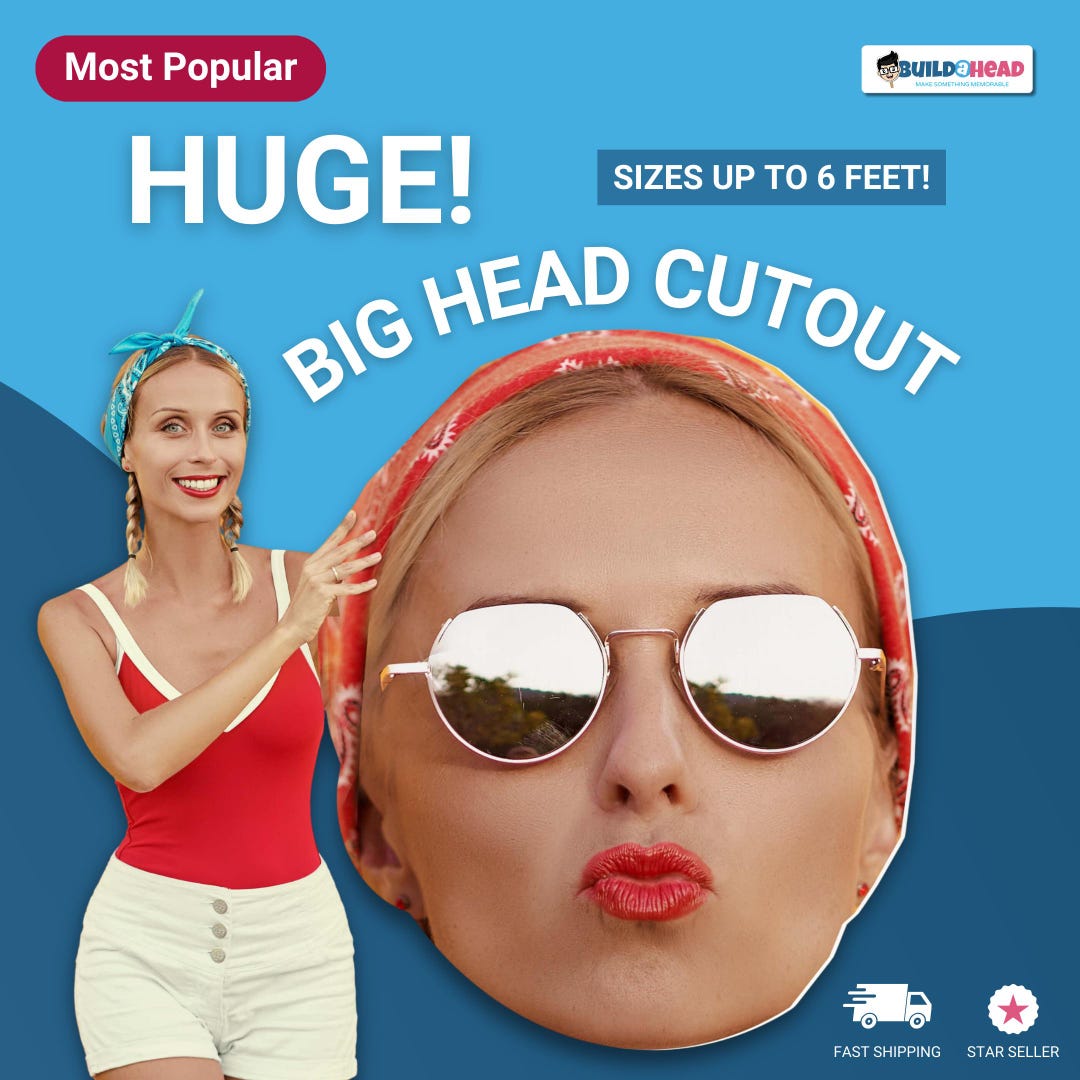 Custom Big Head Cutout: 4-foot Personalized Foam Face - Etsy