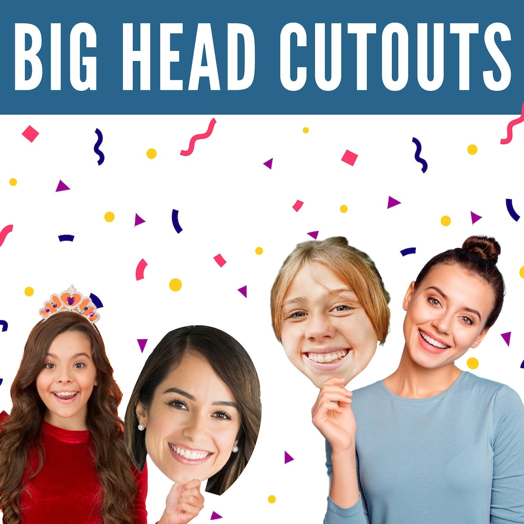 Personalized Big Head Cutout on a Stick: Party Photo Prop - Etsy
