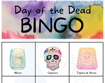 Dia De Los Muertos Bingo Game for Kids, Kids Party Game, Day of the ...