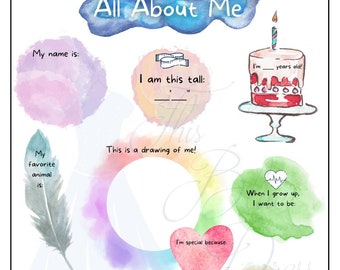 All About Me - Getting to Know You Form - Etsy