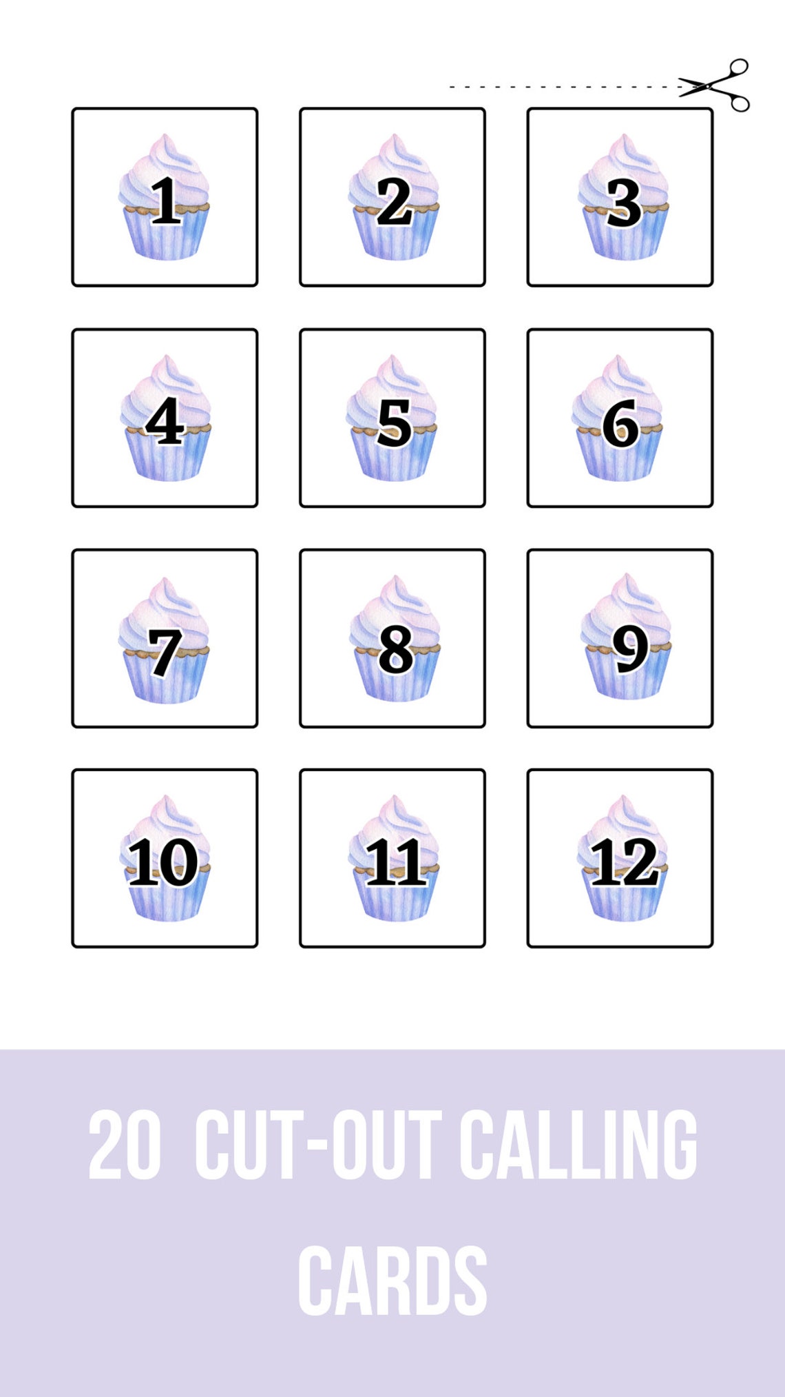 20-player Printable Birthday Cupcake Cakewalk for Parties, Birthday ...