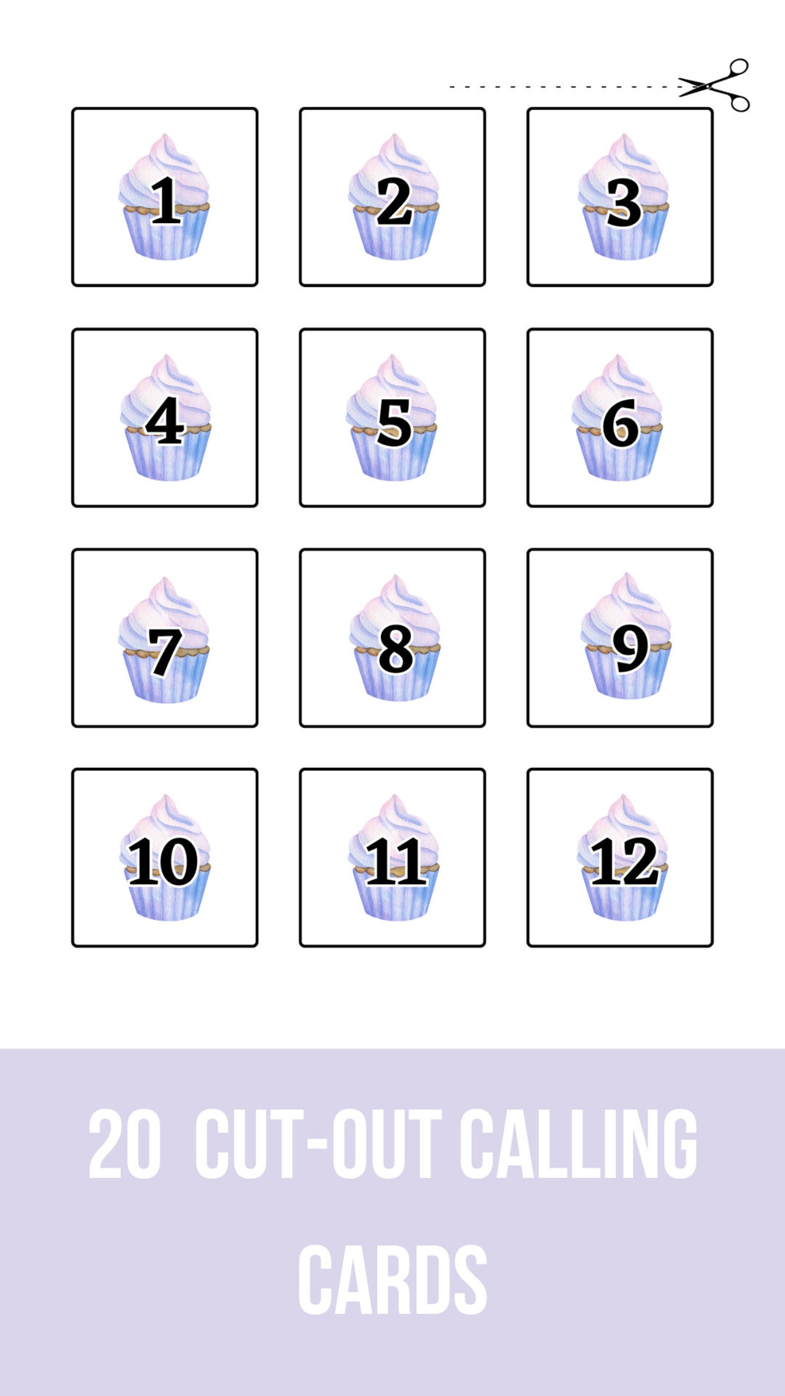 20-player Printable Birthday Cupcake Cakewalk for Parties, Birthday ...