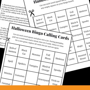 Printable Halloween Bingo Bundle, Fall Kid's Activities, Classroom Game ...