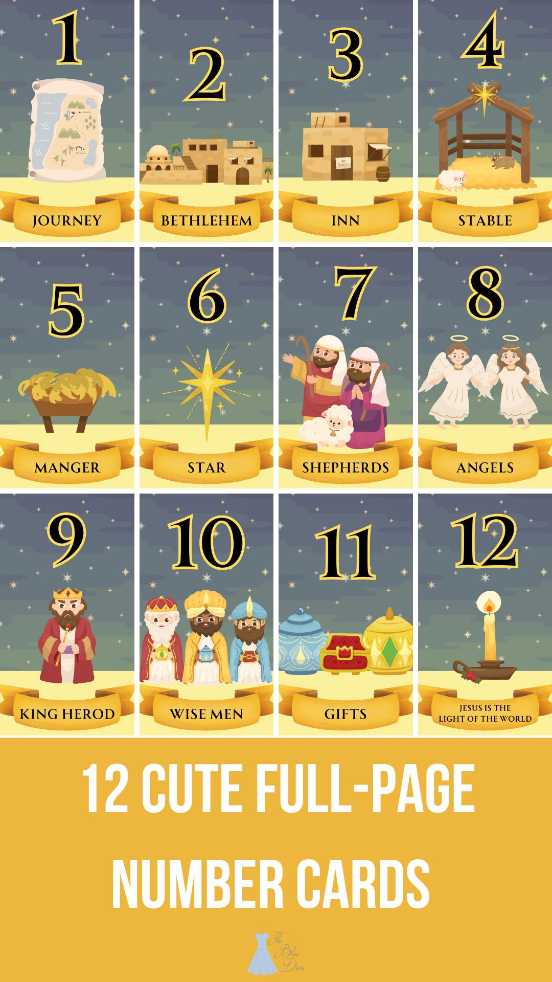 12-player Printable Nativity Cakewalk for Parties, Christmas Activities ...