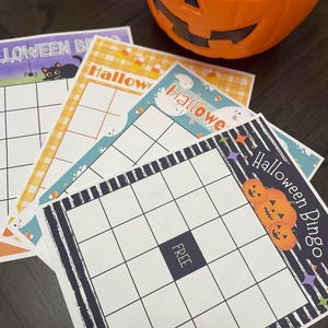 Printable Halloween Bingo Bundle, Fall Kid's Activities, Classroom Game ...