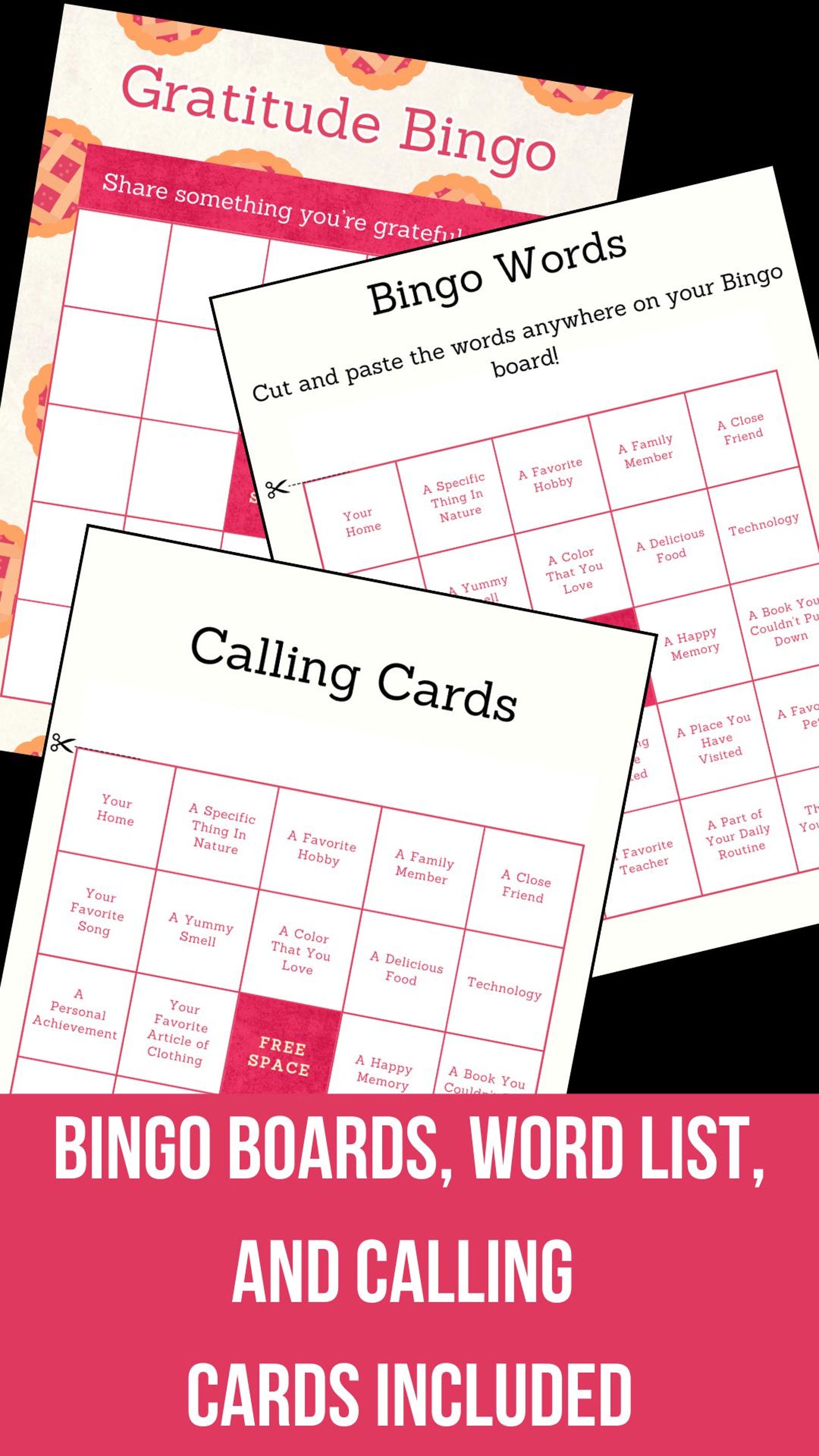 Printable Thanksgiving Bingo, Gratitude Bingo, Count Your Blessings ...