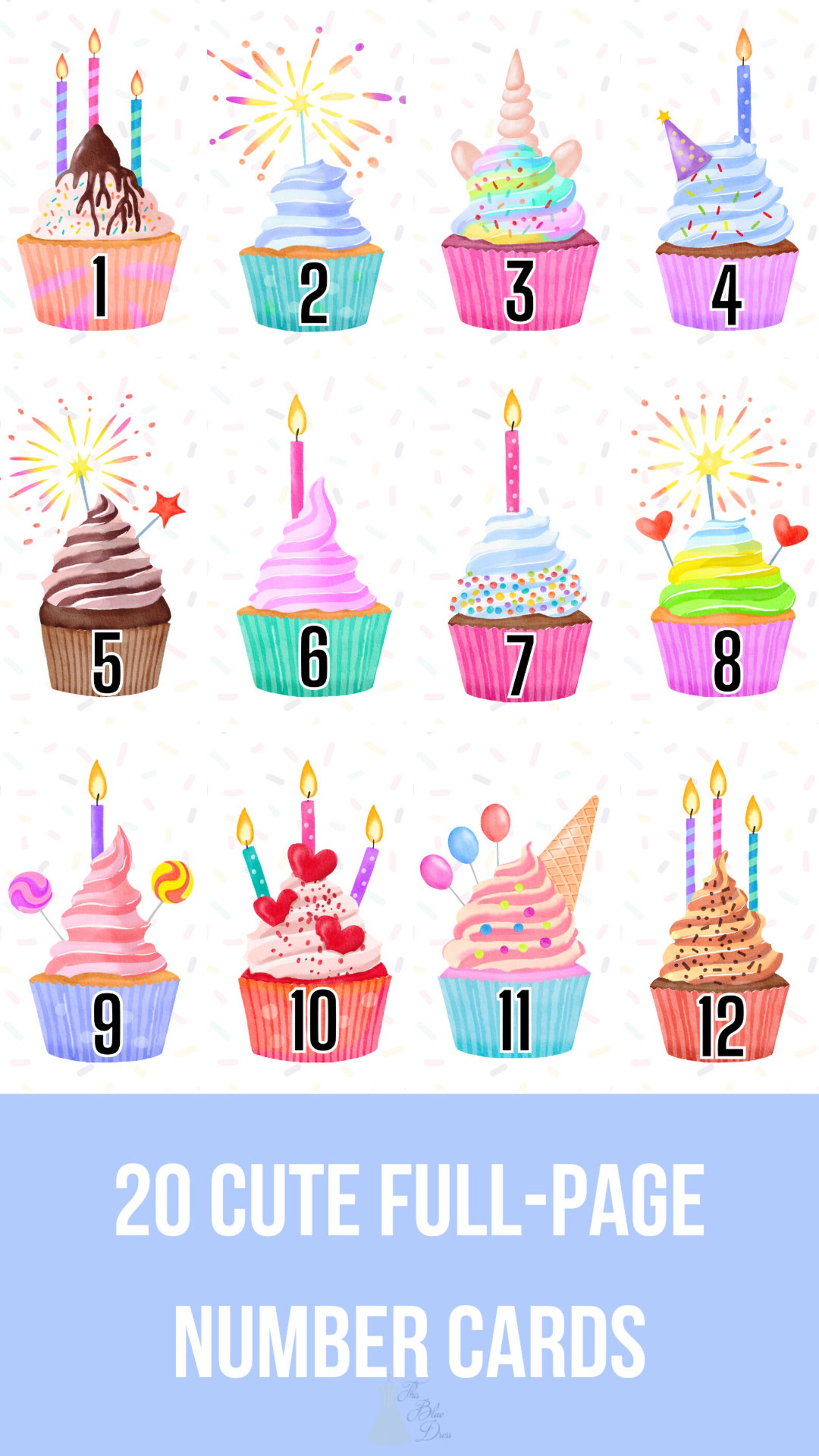 20-player Printable Birthday Cupcake Cakewalk for Parties, Birthday ...