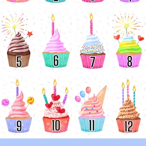 20-player Printable Birthday Cupcake Cakewalk for Parties, Birthday ...