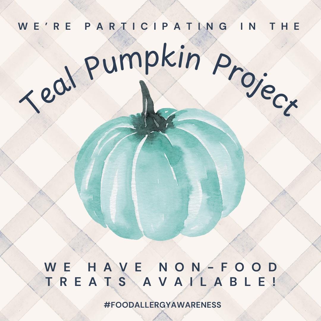 Teal Pumpkin Project Printables, Allergy-free Trick-or-treating Signs ...