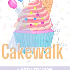20-player Printable Birthday Cupcake Cakewalk for Parties, Birthday ...