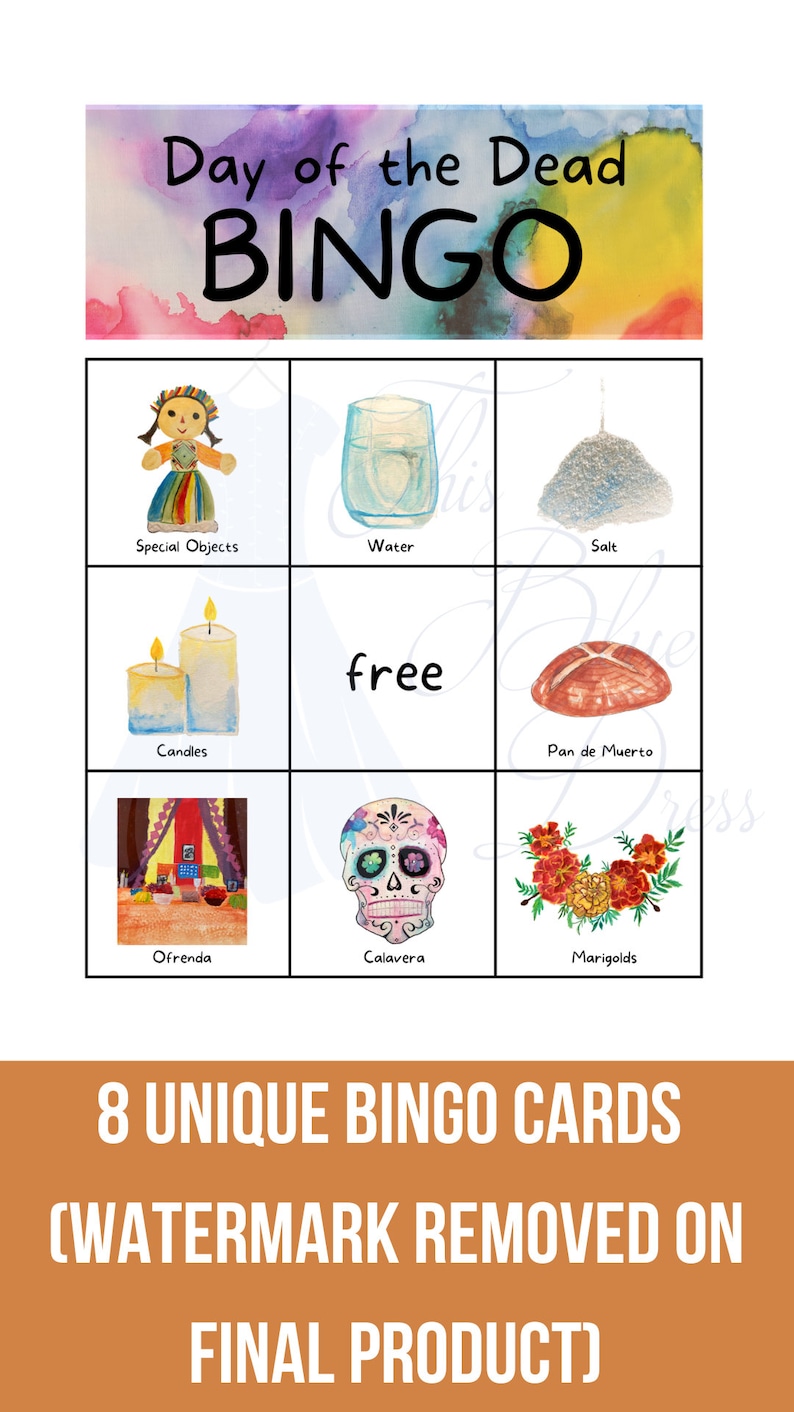 Day of the Dead Printable Bingo Game Dia De Los Muertos - Etsy