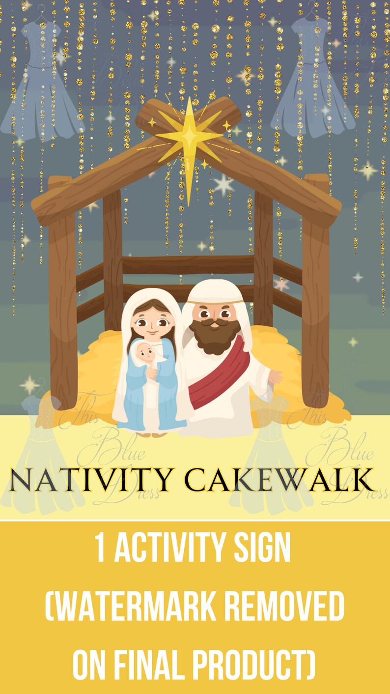 12-player Printable Nativity Cakewalk for Parties, Christmas Activities ...