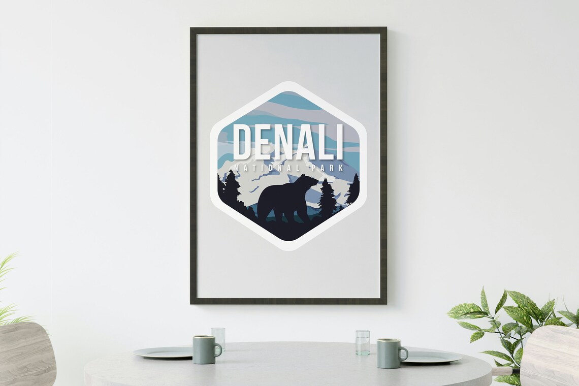 Denali National Park Svg, Png, Pdf, Eps, Jpg Clipart, Graphic, Instant ...