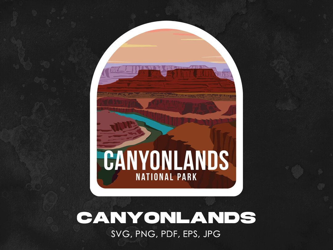 Canyonlands National Park Svg, Png, Pdf, Eps, Jpg | Clipart, Graphic ...
