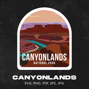 Canyonlands National Park Svg, Png, Pdf, Eps, Jpg | Clipart, Graphic ...