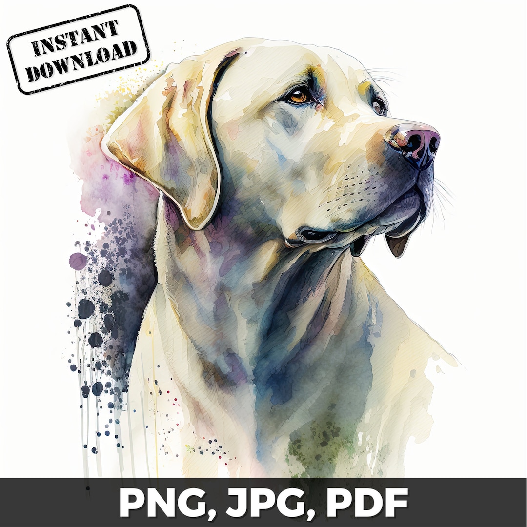 Labrador Retriever Art Print, Labrador Retriever Dog Print, Labrador ...