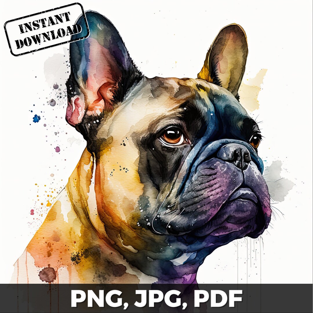 French Bulldog Art Print, French Bulldog Dog Print, French Bulldog ...