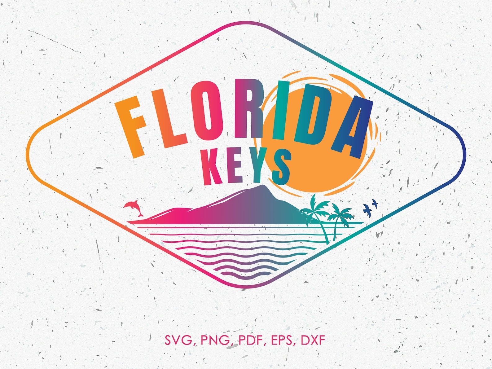 Florida Keys Svg, Summer Beach Vacation, Spring Break | Png, Eps ...