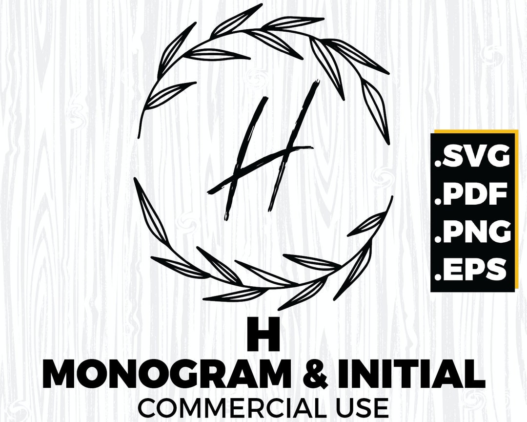 H Monogram, H Initial, H Letter, Alphabet, Svg, Png, Pdf, Eps for ...