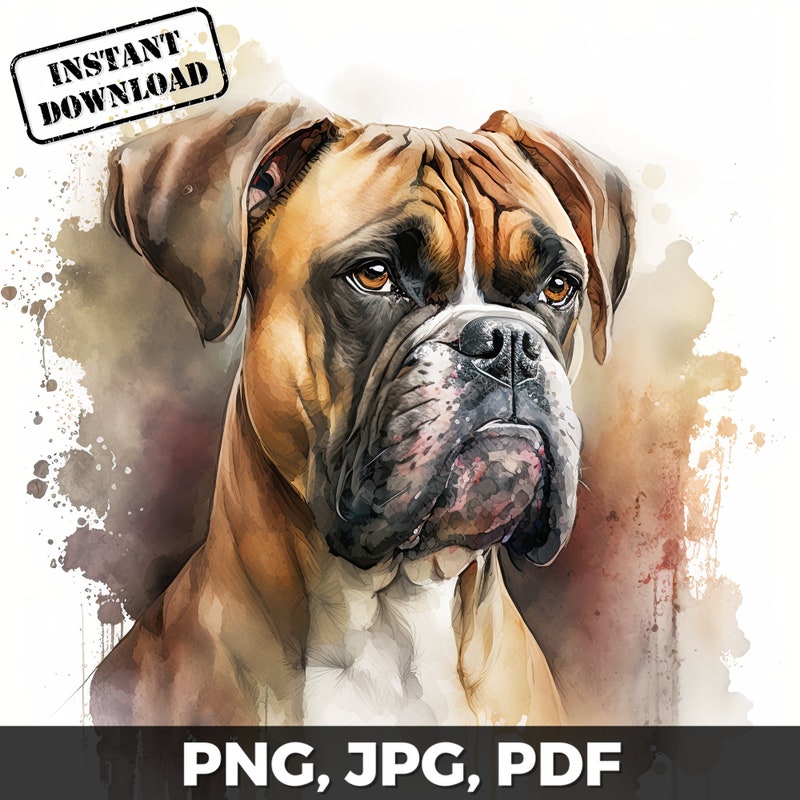 Boxer Art - Etsy