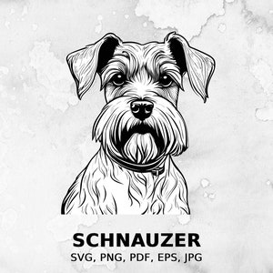 Schnauzer Svg, Dog Svg File, Pet Svg, Pdf File, Png, Eps File, Cut File ...