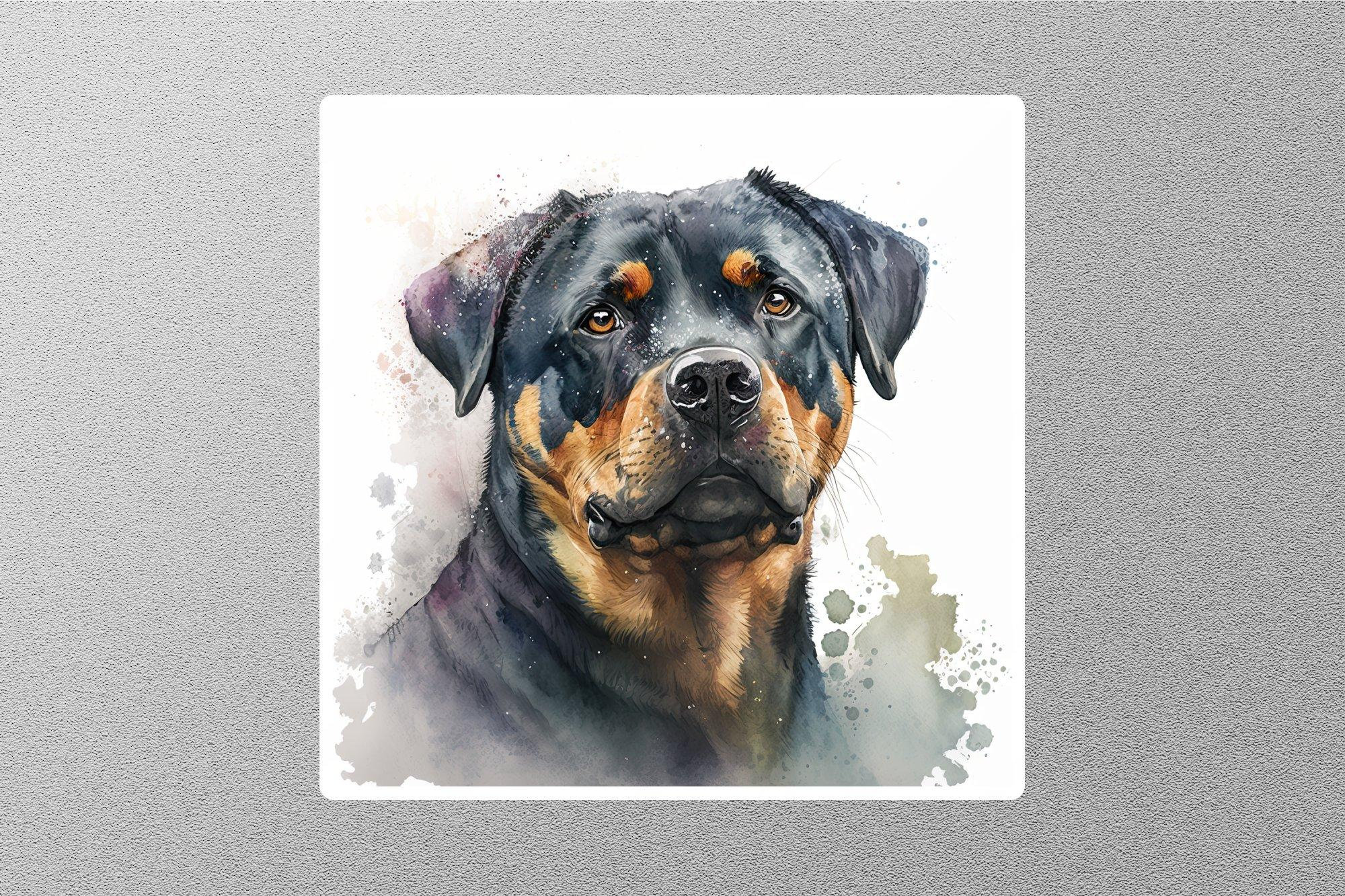 Rottweiler Art Print, Rottweiler Dog Print, Rottweiler Watercolor ...