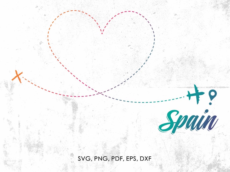 Vuelo a España svg, Viajes svg, Amor Viajando, Vacaciones svg / png ...