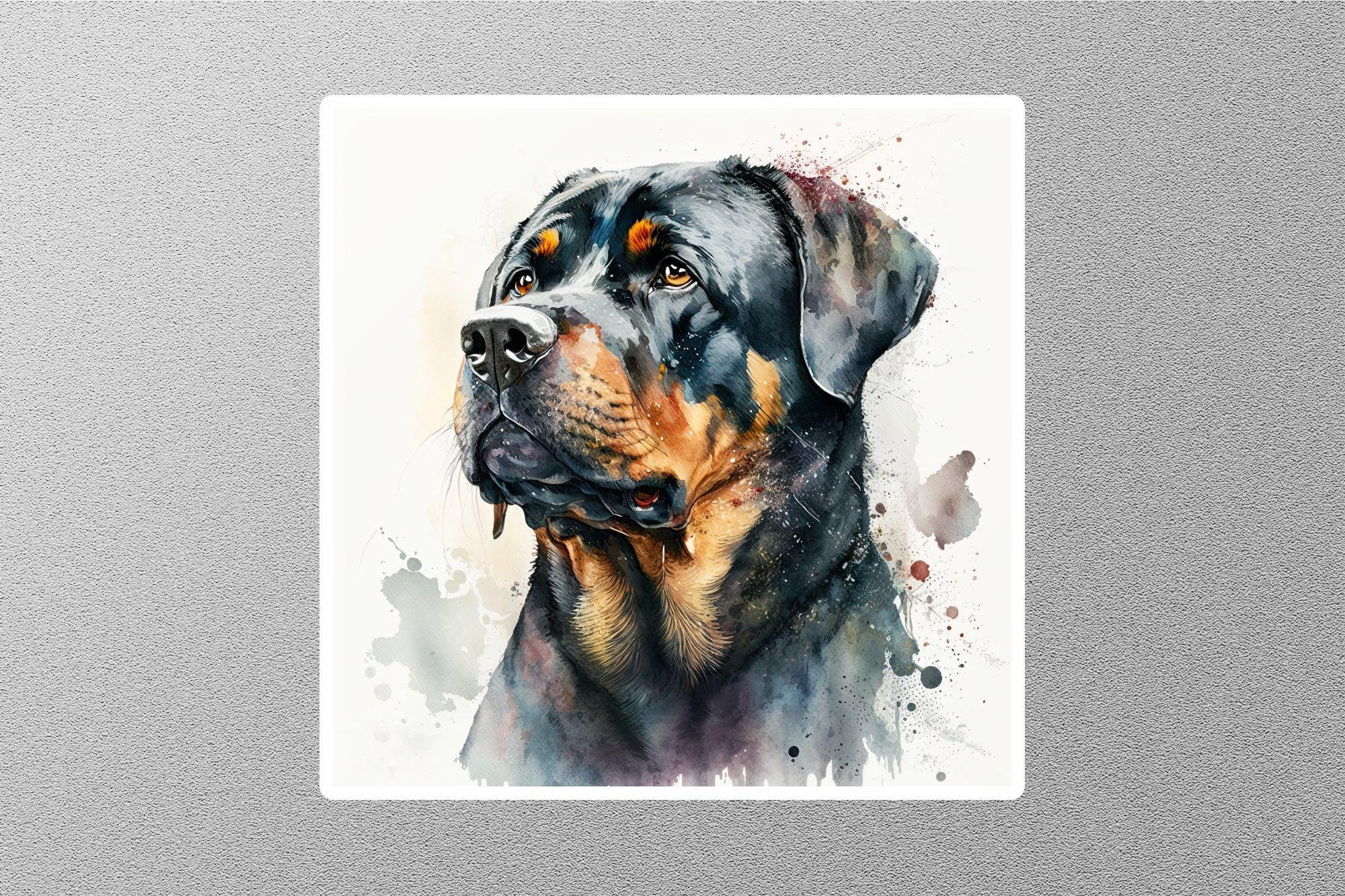 Rottweiler Art Print, Rottweiler Dog Print, Rottweiler Watercolor ...