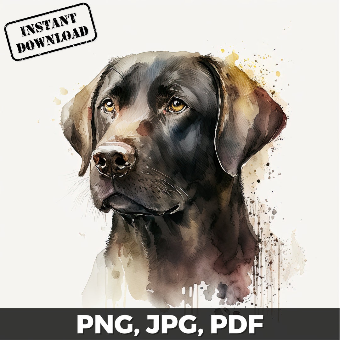 Labrador Retriever Art Print, Labrador Retriever Dog Print, Labrador ...