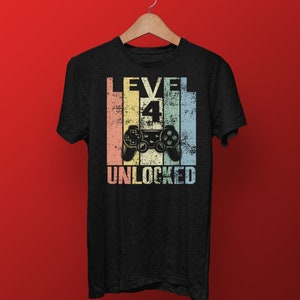Level 4 Unlockeded Svg, 4th Birthday Gift for Gamers | Svg, Png, Pdf ...