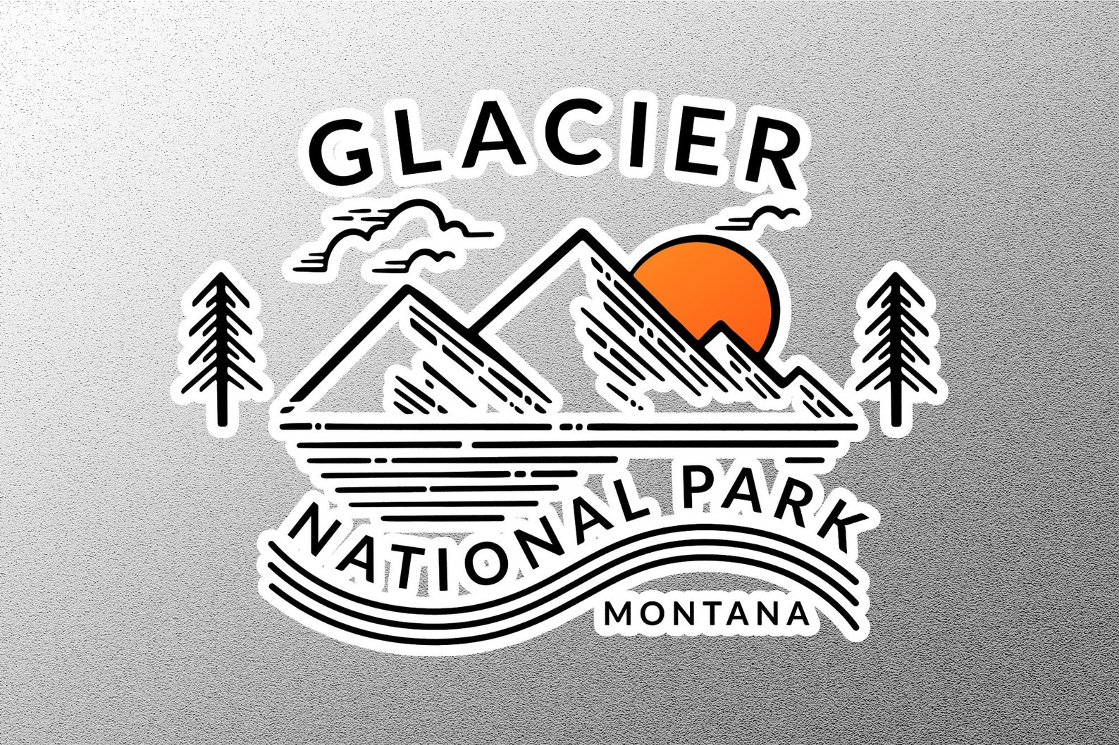 Glacier National Park Svg, Png, Pdf, Eps, Jpg Clipart, Graphic, Instant ...
