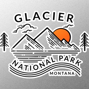 Glacier National Park Svg, Png, Pdf, Eps, Jpg | Clipart, Graphic ...