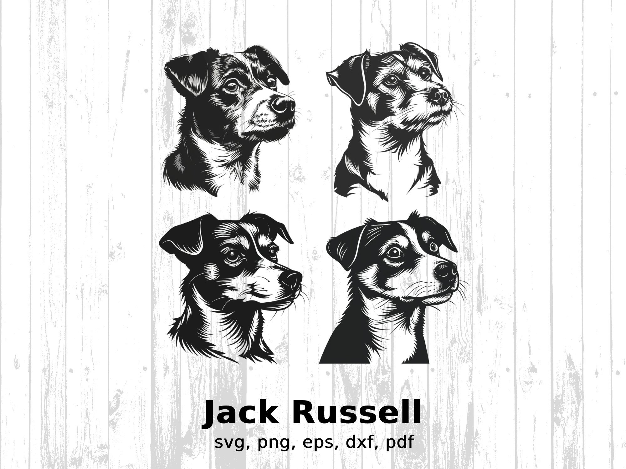 Jack Russell Dog SVG Bundle, Instant Download Clipart, Svg, Png, Eps ...