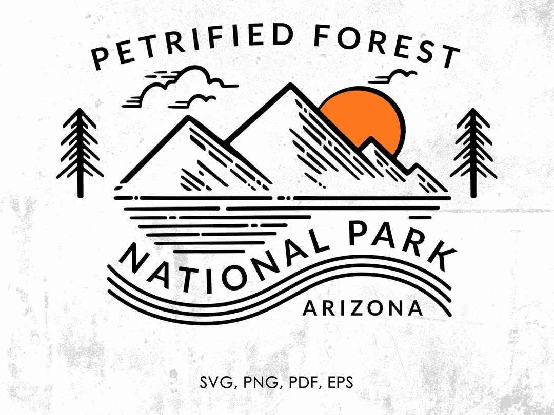 Petrified Forest National Park Svg, Png, Pdf, Eps, Jpg | Clipart ...