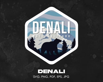 Denali Alaska Svg, National Park Svg, Png, Jpg, Pdf, Eps, Dxf ...